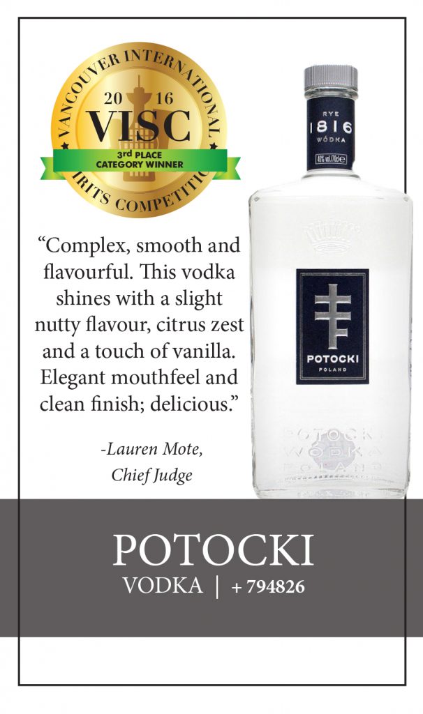 Potocki Vodka Places in the International Top 3! • wodkavines